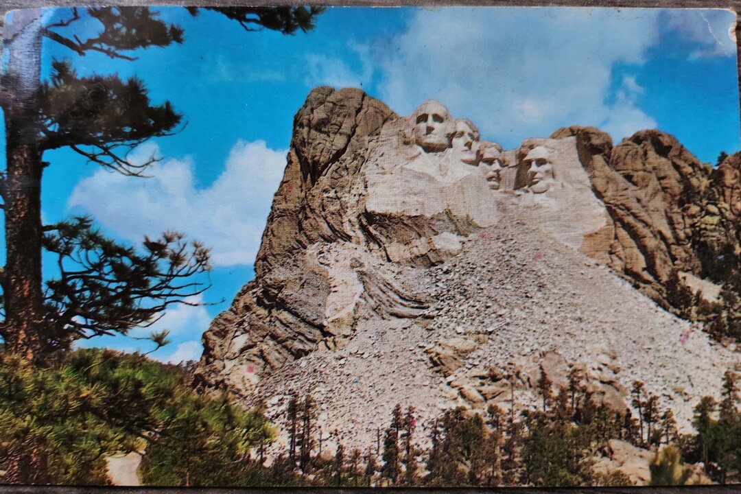 Mount Rushmore, South Dakota Real Photo Postcard Used Postmark 1954 - Etsy