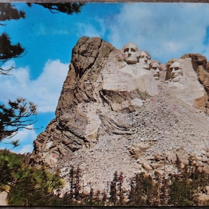 Mount Rushmore, South Dakota Real Photo Postcard Used Postmark 1954 - Etsy