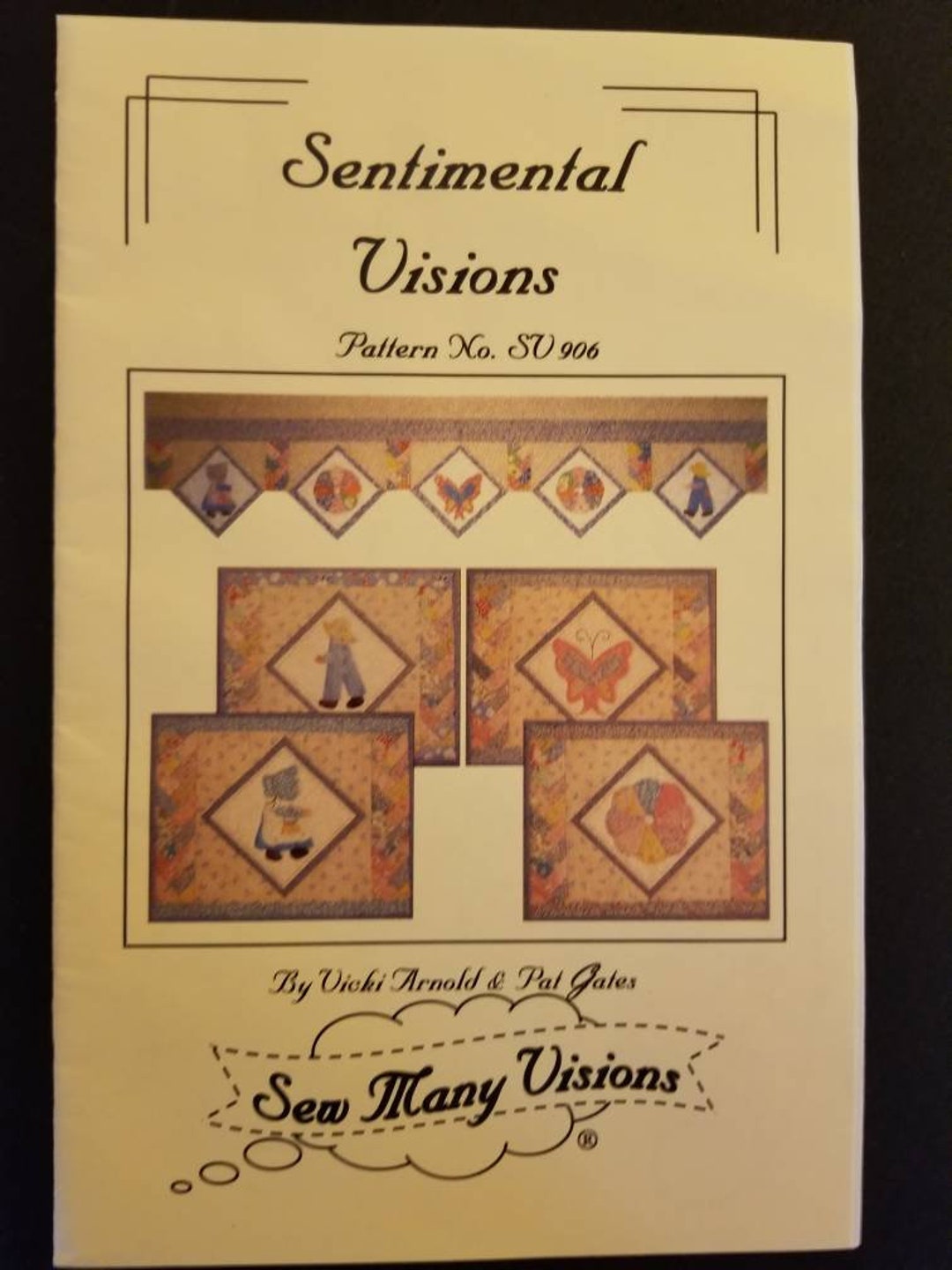 Placemat and Valance Applique Sewing Pattern Bonnet Girl and Boy - Etsy