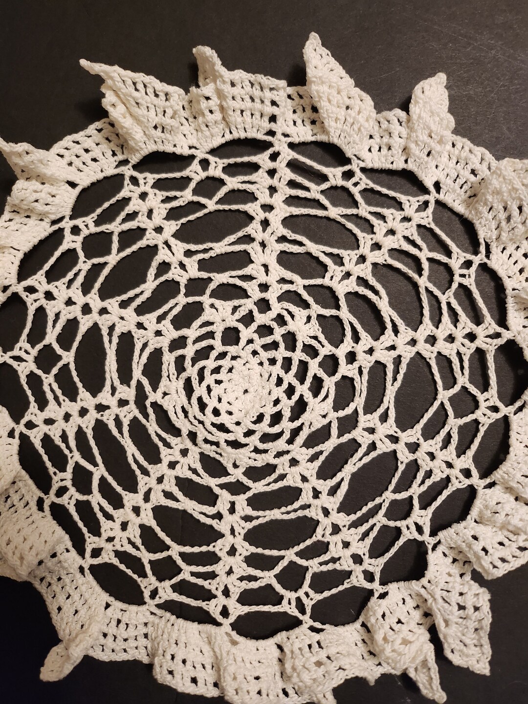 White Ruffled Edge Doilies Handmade 10 Inches - Etsy