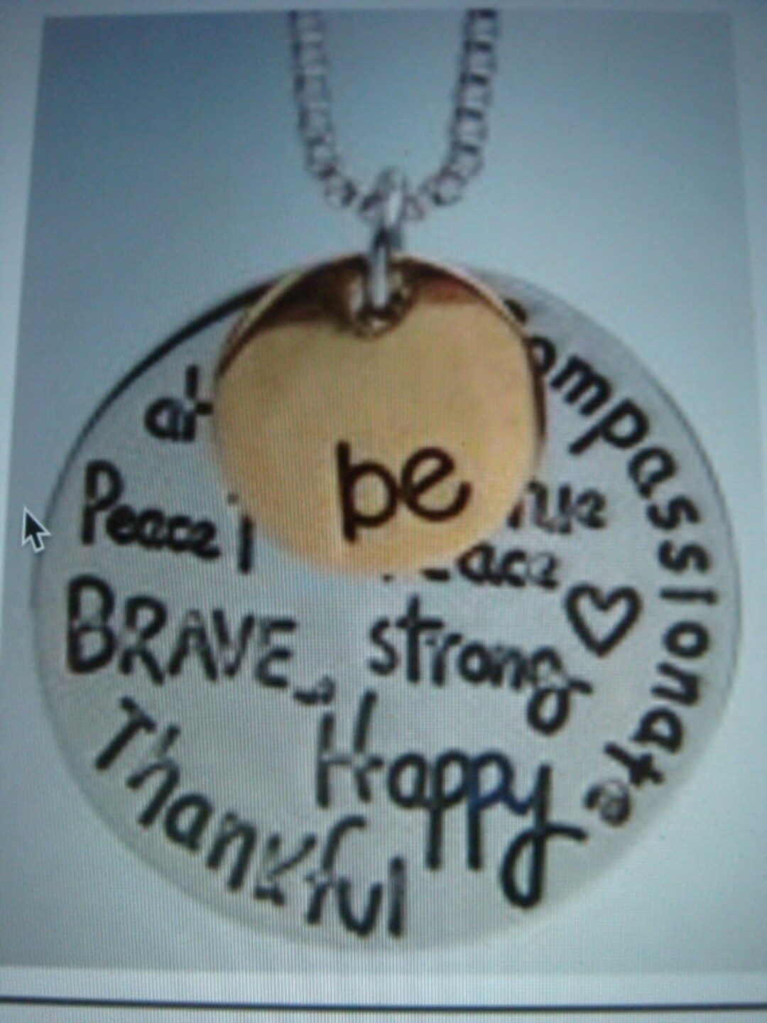Two Tone Be Graffiti Charm Necklace for Holiday Gift - Etsy