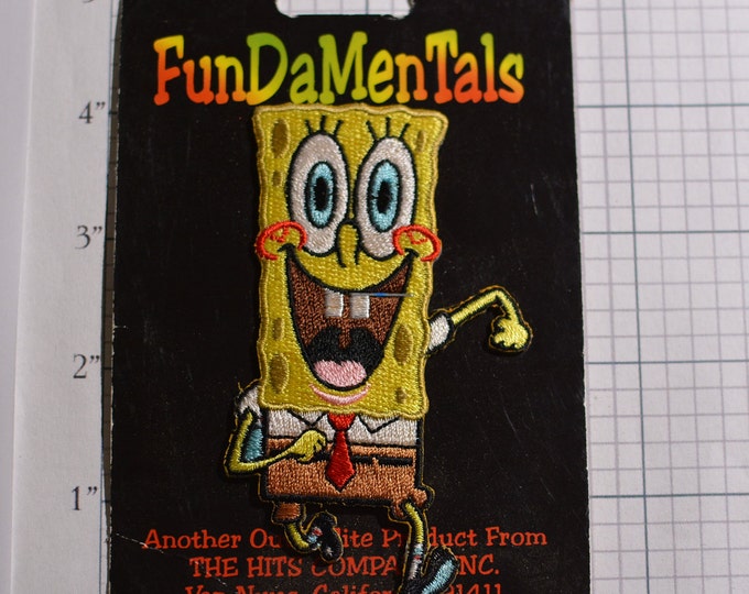 Spongebox Squarepants (original Packaging) Embroidered Iron-on Patch ...