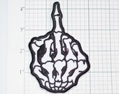 Skeleton Middle Finger Iron-on Clothing Patch Outlaw Biker | Etsy