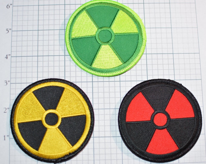 Radiation Radioactive Iron-on Clothing Patch Nuclear Power Plant Atomic ...
