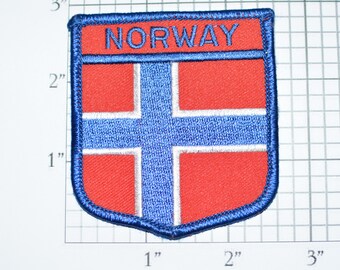 Norwegian flag patch | Etsy