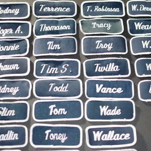 Blue Name Patch, Vintage Embroidered Clothing Patch, Mechanic Service ...