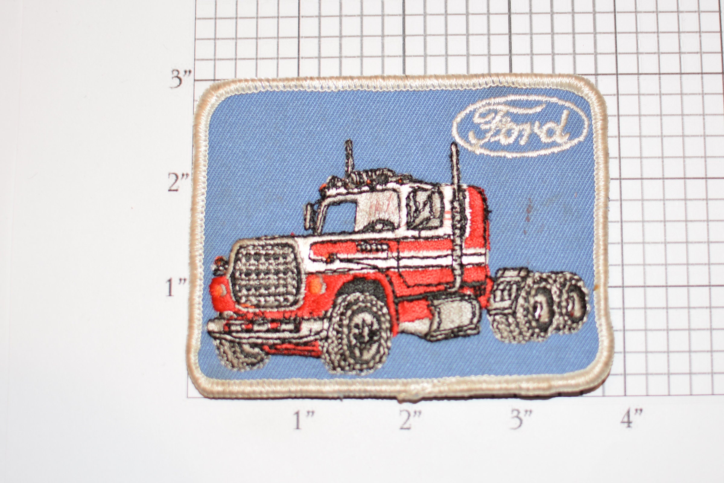Ford Truck Rare Iron-On Embroidered Clothing Patch (Stained) for Trucker Diesel Mechanic Uniform ...