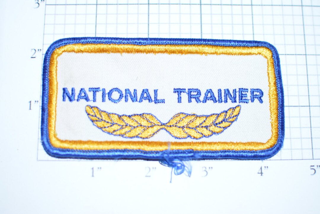 National Trainer - Vintage Uniform or Shirt Iron-on Name Patch ...
