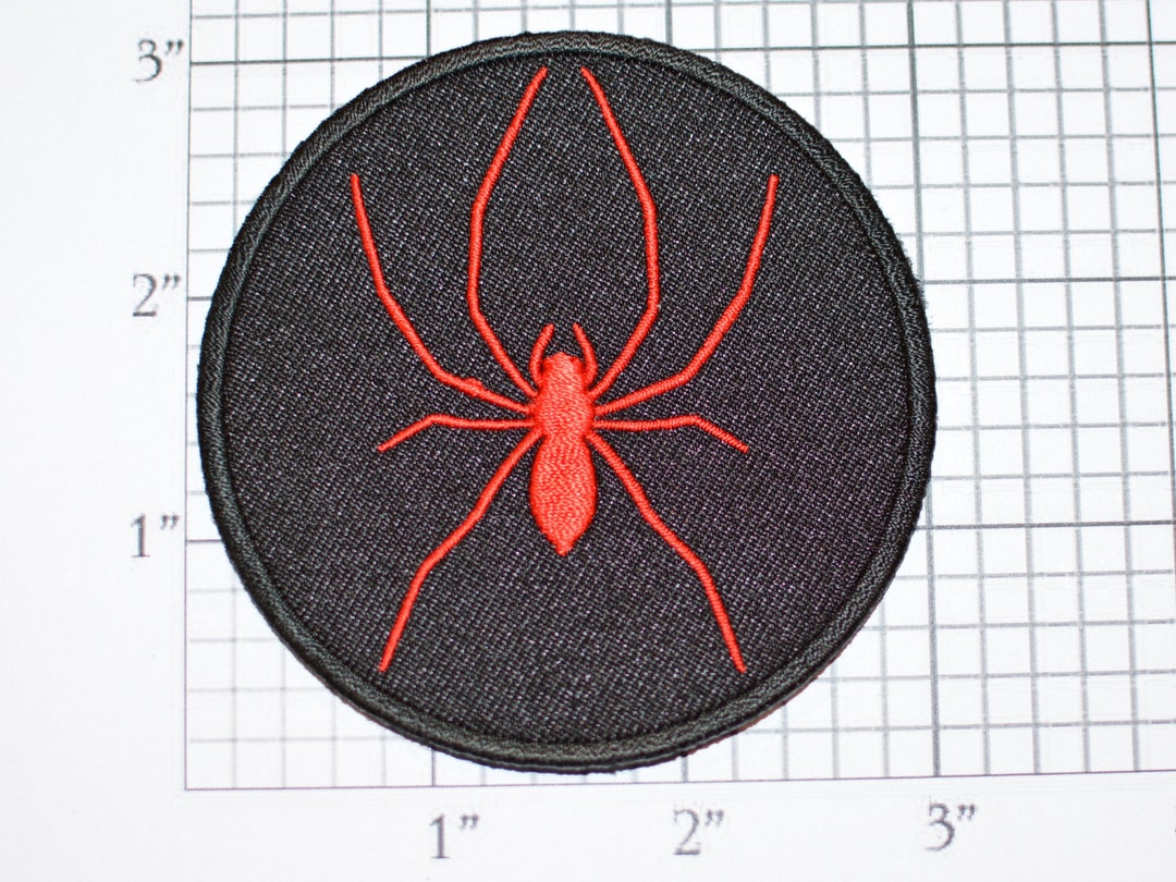 Red Spider Iron-on Embroidered Patch Motorcycle Biker Jacket Vest ...
