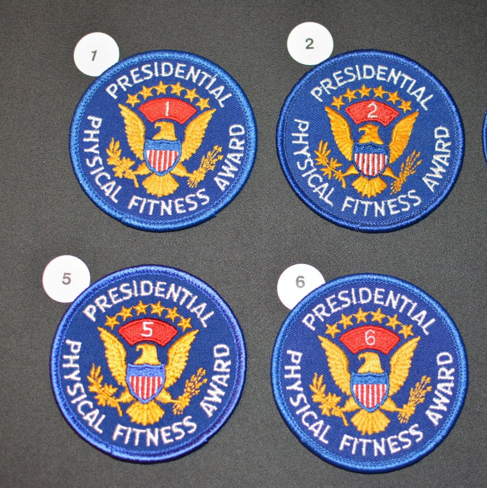 Presidential Physical Fitness Award Vintage Embroidered - Etsy