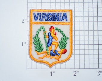 State of Virginia Flag Embroidered Iron on Patch VA Travel - Etsy