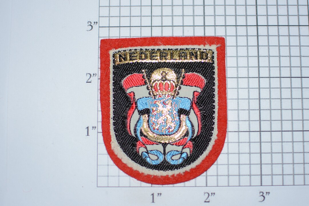 Nederland (netherlands) Beautiful Sew-on Vintage Travel Patch Metallic ...