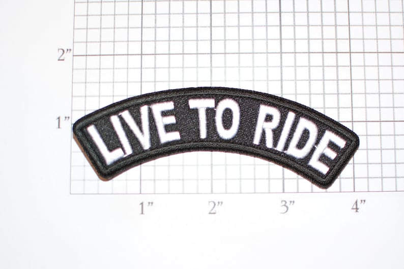 Live to Ride Small Top Rocker Patch Iron-on or Sew-on | Etsy