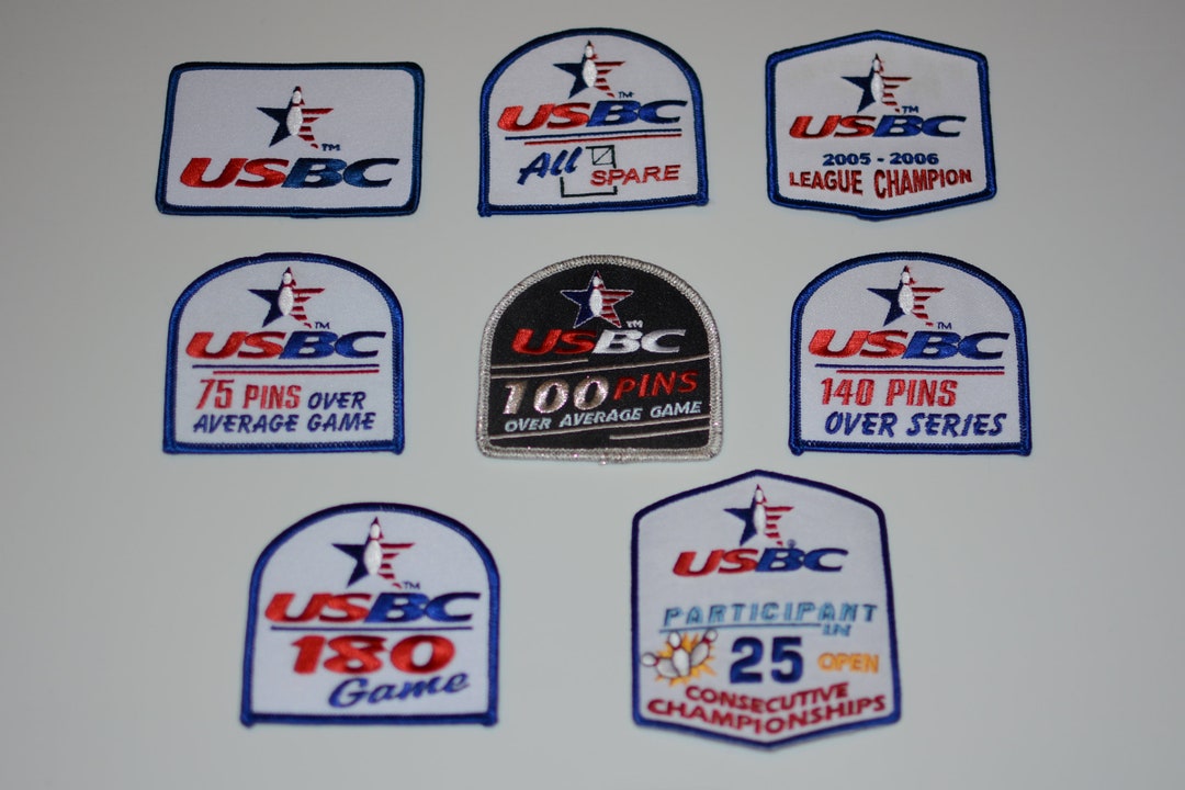 USBC (US Bowling Congress) Iron-on Embroidered Clothing Patch Bowler ...