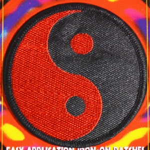 Yin and Yang Patch Iron-on Vintage Embroidered Clothing Patch Applique ...