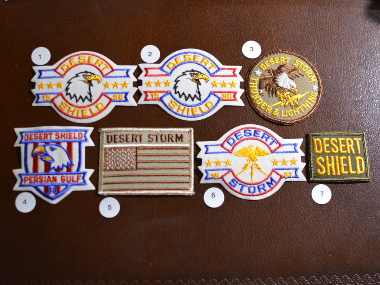 Persian Gulf War Vintage Patches, Desert Shield Storm Military Thunder ...