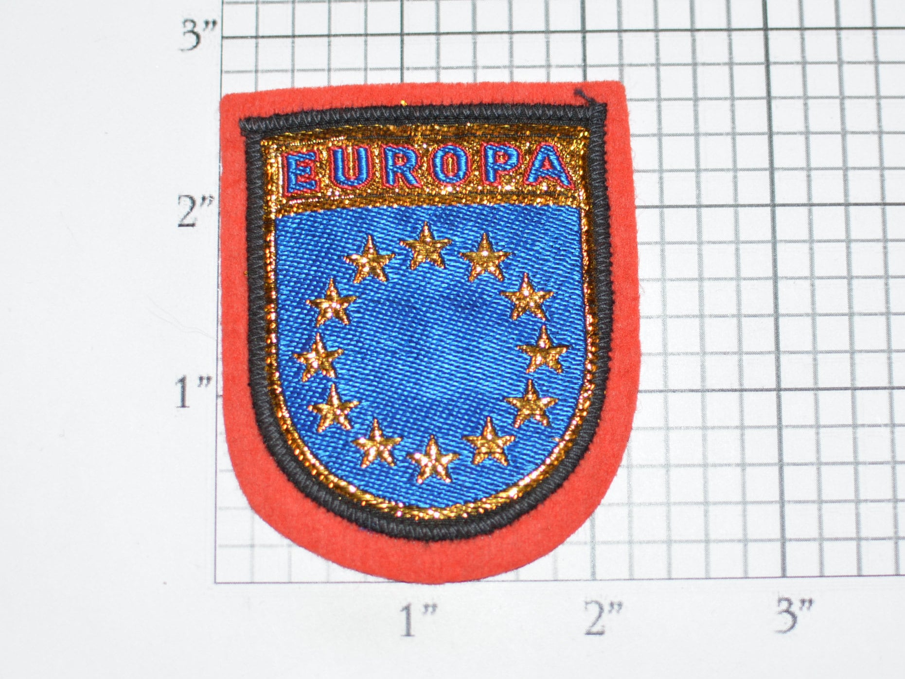 Europa (European Union) Beautiful Sew-On Vintage Travel Patch Metallic ...