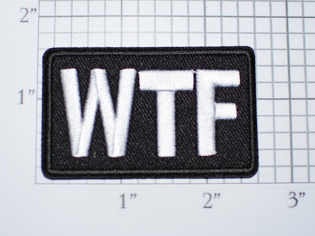 WTF Iron-on Embroidered Clothing Patch for Biker Jacket Vest Motorcycle ...