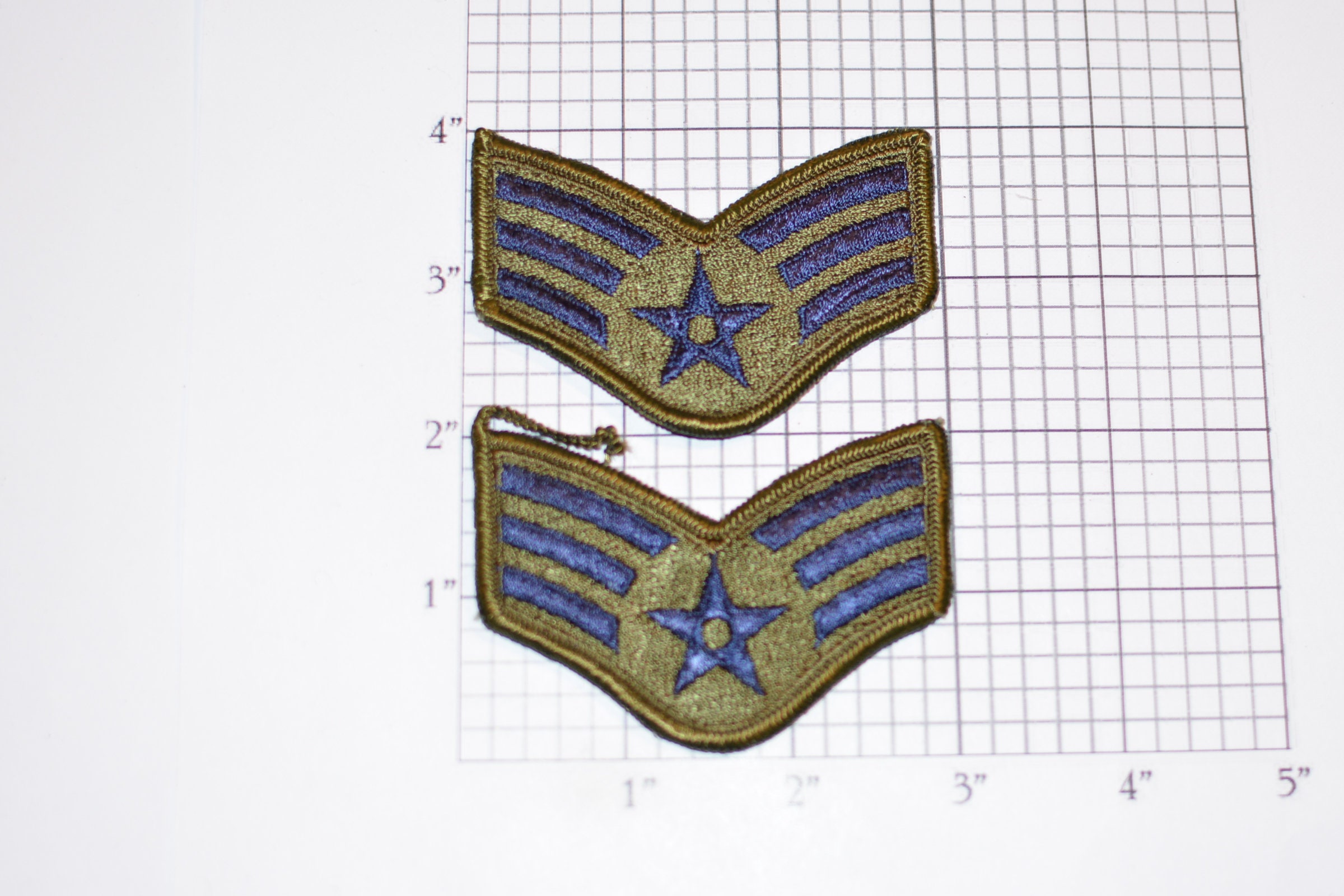 USAF Senior Airman Rank Insignia 1 Pair 2 Total E-4 Pay | Etsy