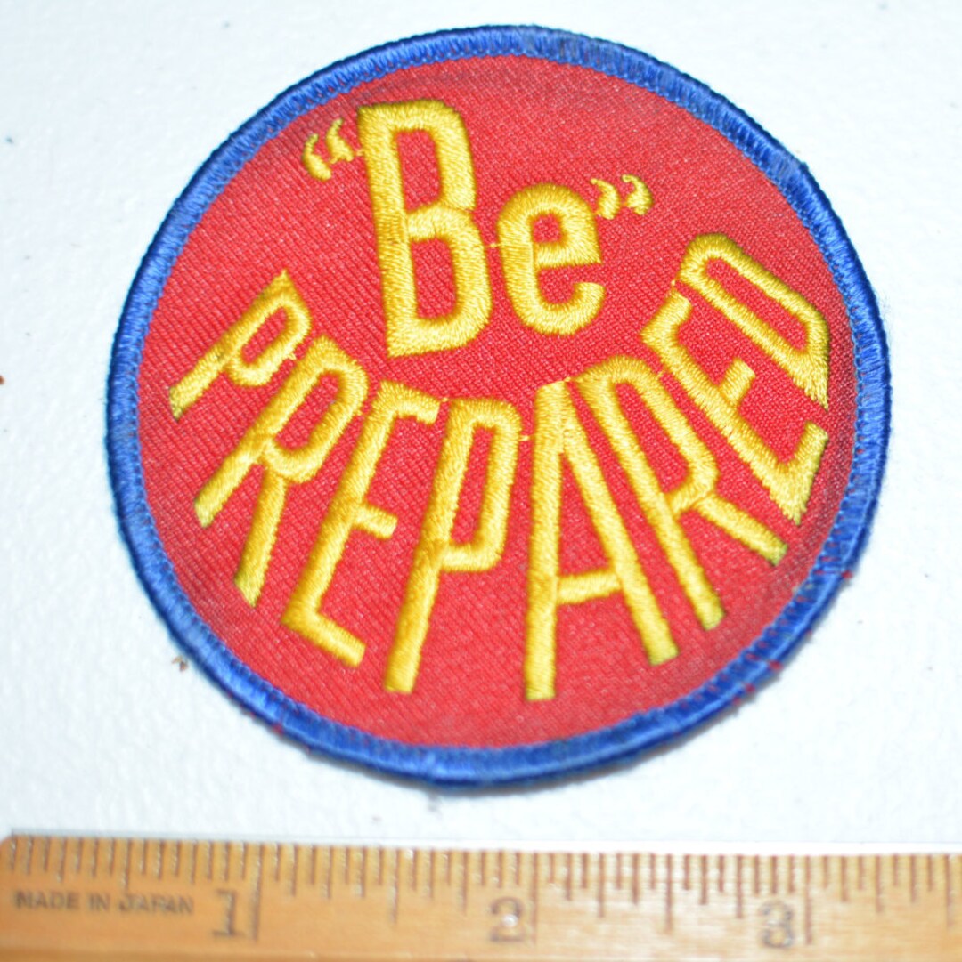 BE PREPARED - Iron-on Vintage Embroidered Patch - Jacket Patch Jeans ...