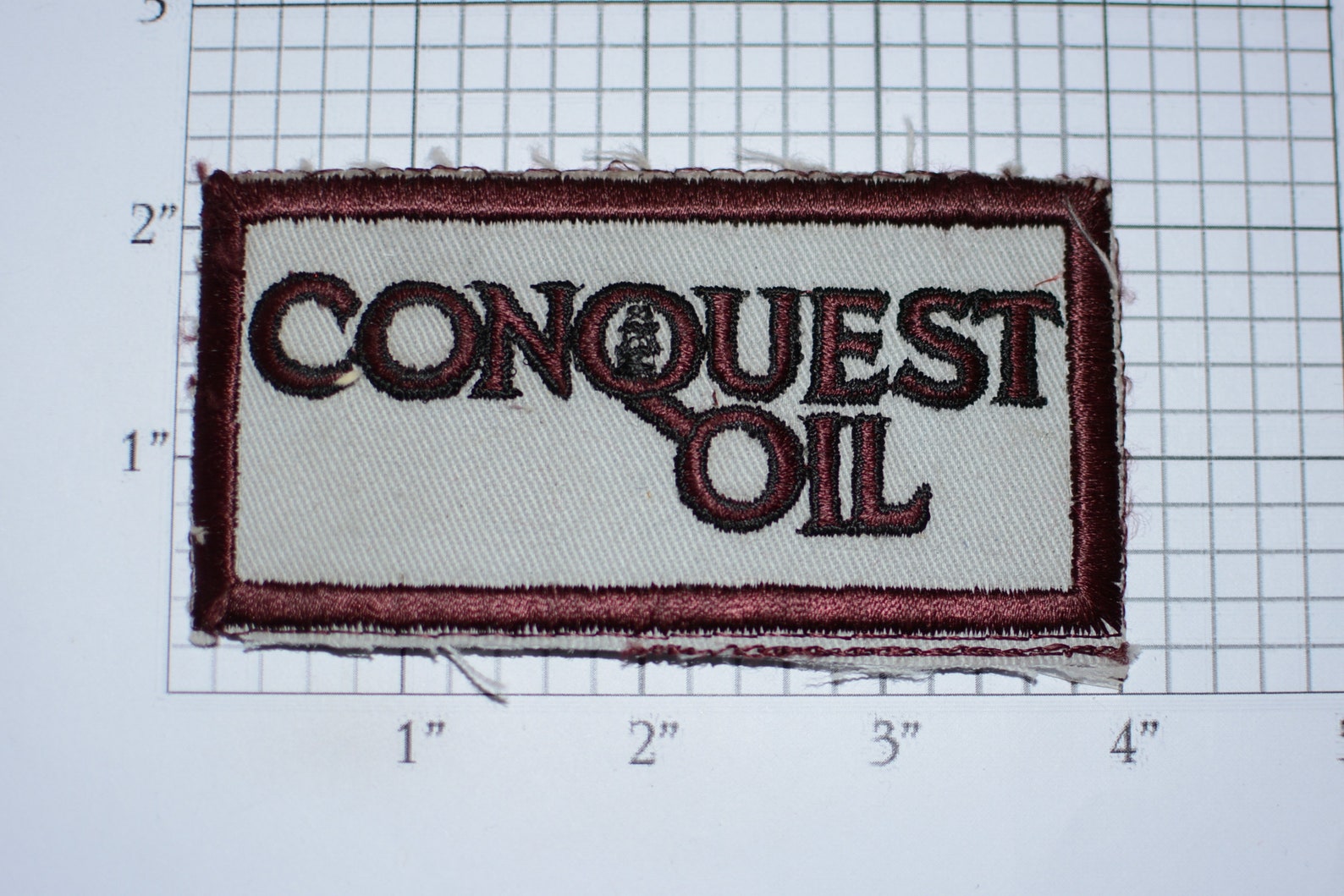 CONQUEST Oil RARE Vintage Iron-on Embroidered Clothing Patch | Etsy