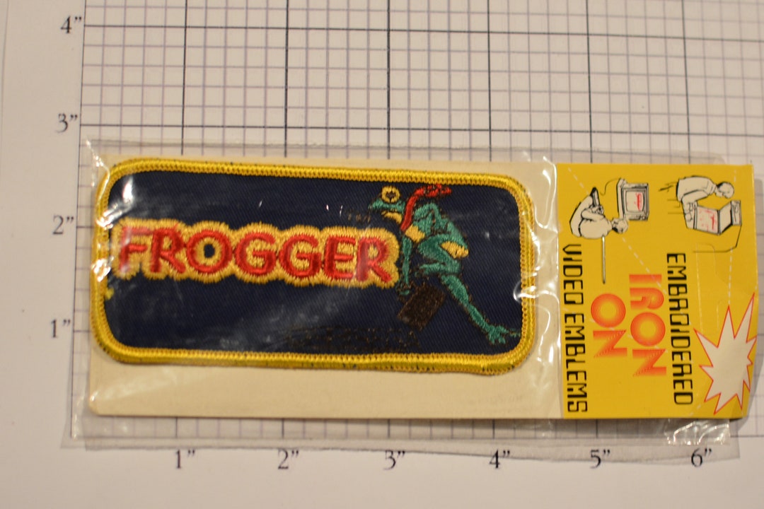 Frogger SEGA 1981 Video Game RARE Vintage Iron-on Embroidered Clothing ...
