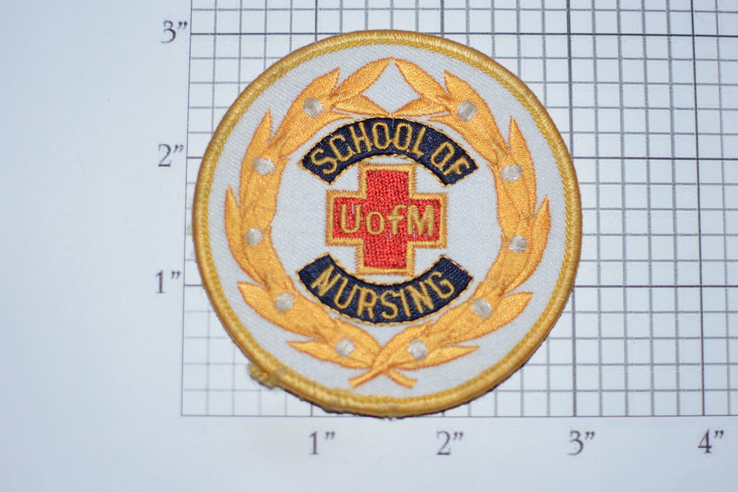 U of M School of Nursing (Slightly Dingy) Iron-On Vintage Embroidered ...