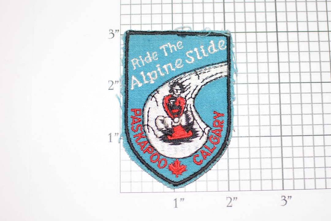 Ride the Alpine Slide Paskapoo Calgary Canada Sew-on Vintage ...