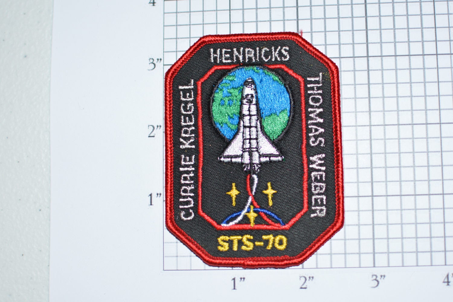 Rare STS-70 Space Shuttle Discovery TDRS Mission Patch NASA Embroidered Iron-on Patch ...
