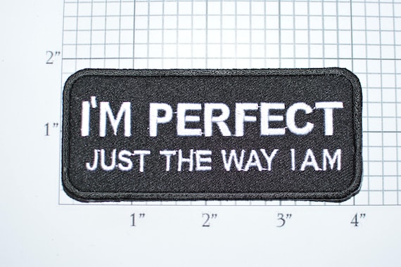 I'm Perfect Just the Way I Am Iron-on Embroidered Clothing - Etsy