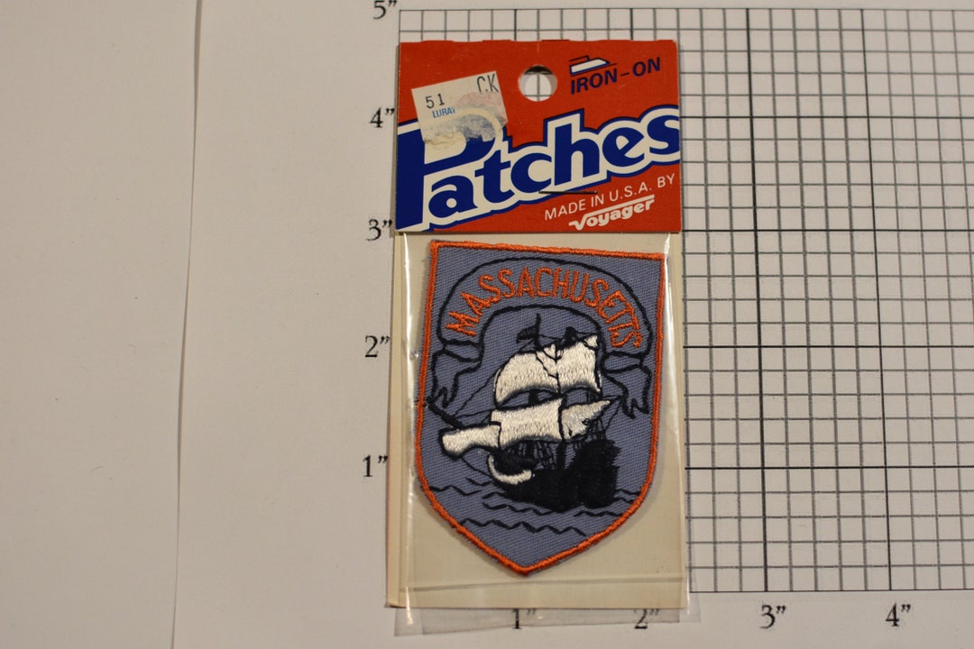 Massachusetts Mayflower Ship Emblem (voyager Sealed Pkg) Vintage Iron ...