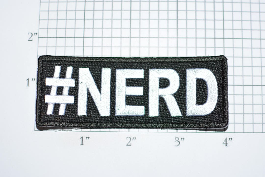 Hashtag #NERD Iron-on Embroidered Clothing Patch for Jacket Vest Jean ...