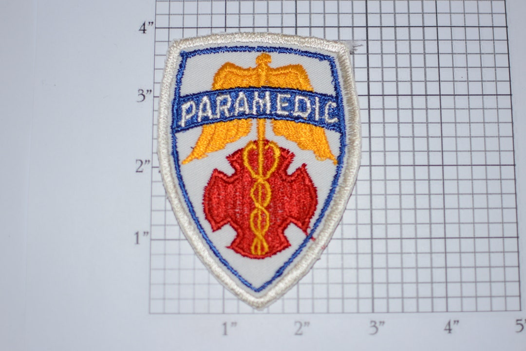Paramedic Sew-on Embroidered Vintage Uniform Shoulder Patch Shirt ...