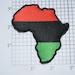 Pan African Rare Vintage Iron-on Embroidered Clothing Patch Black ...