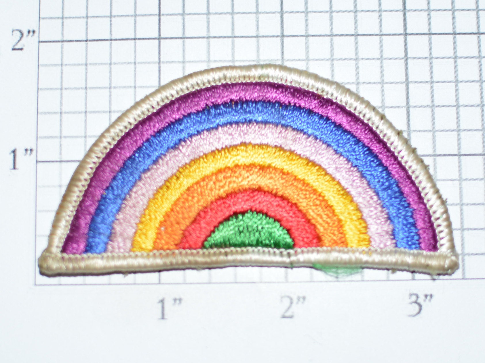 Rainbow Iron-On Vintage Embroidered Clothing Patch Jacket Patch Shirt ...