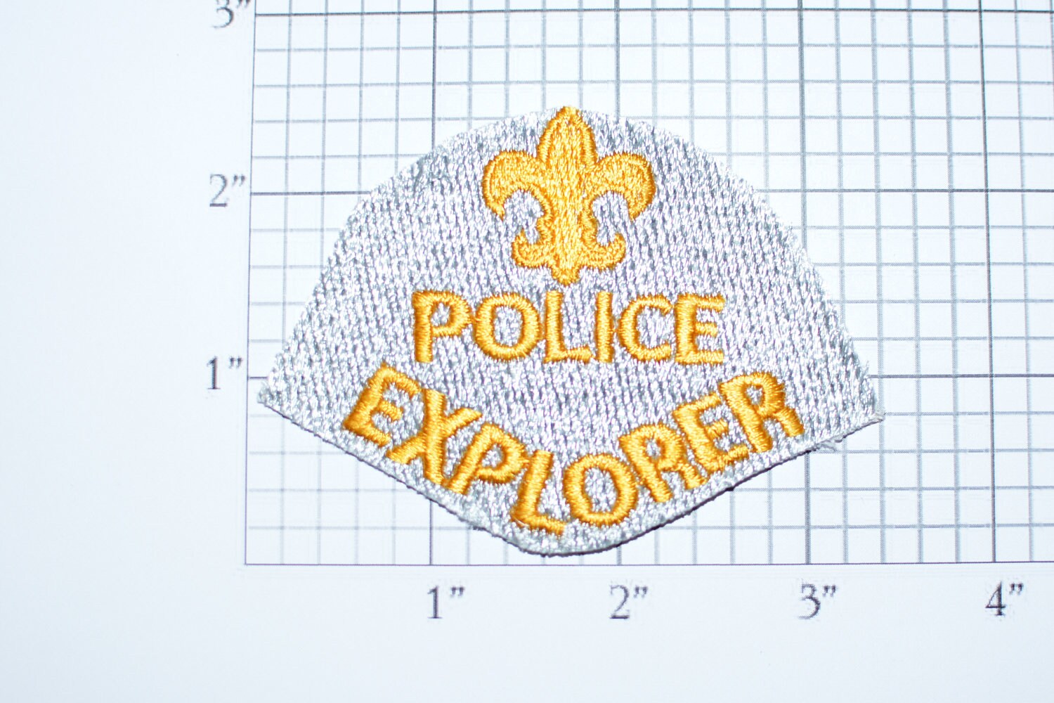 Boy Scouts Fleur De Lis BSA Police Explorer Iron-On Vintage Embroidered ...