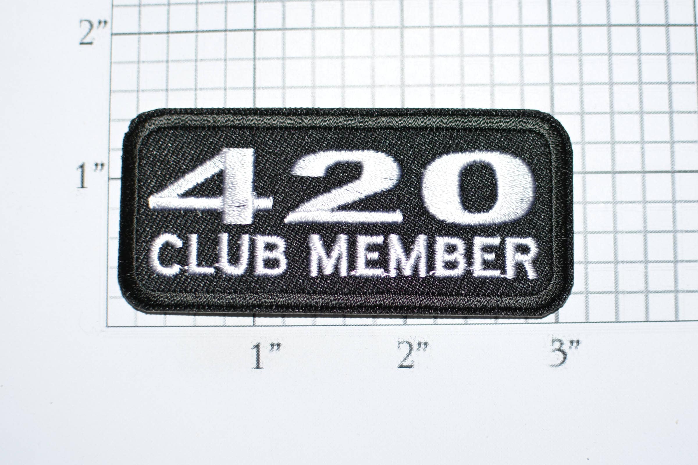 420 Club Member Black Iron-On Embroidered Patch Applique | Etsy