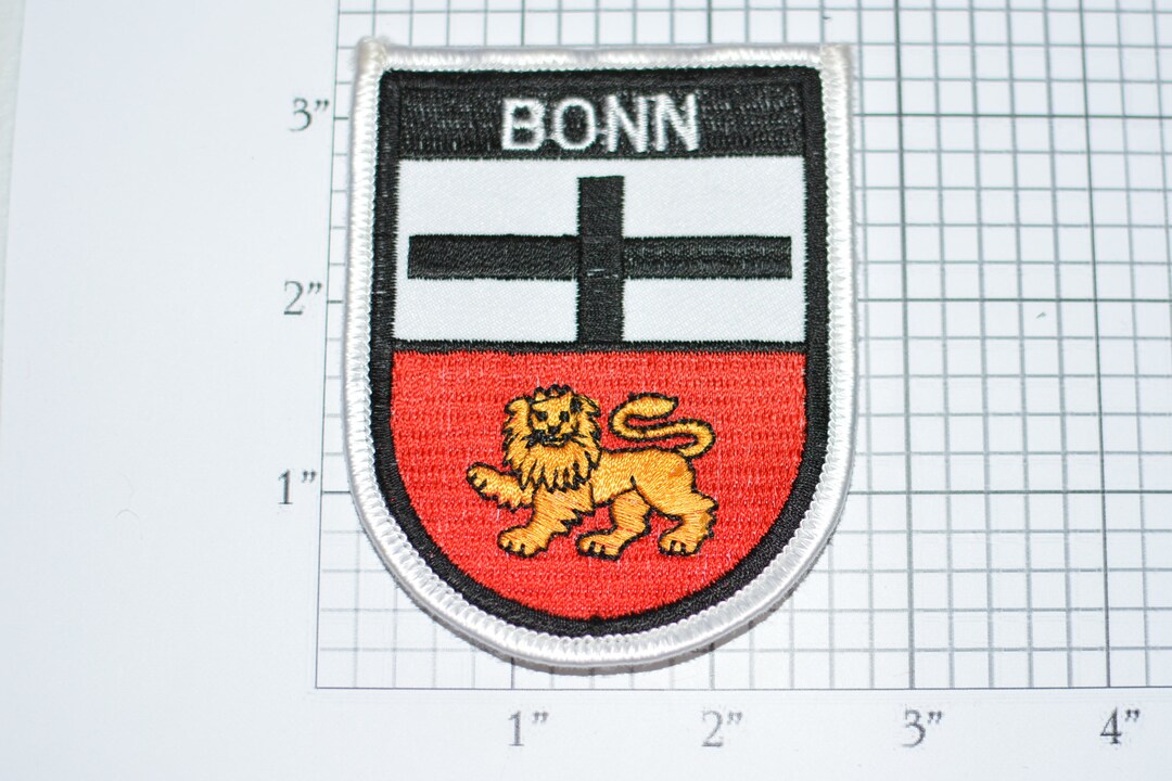 Bonn Germany Lion Crest Sew-on Vintage Embroidered Travel Patch Emblem Badge Shield Tourist Trip ...
