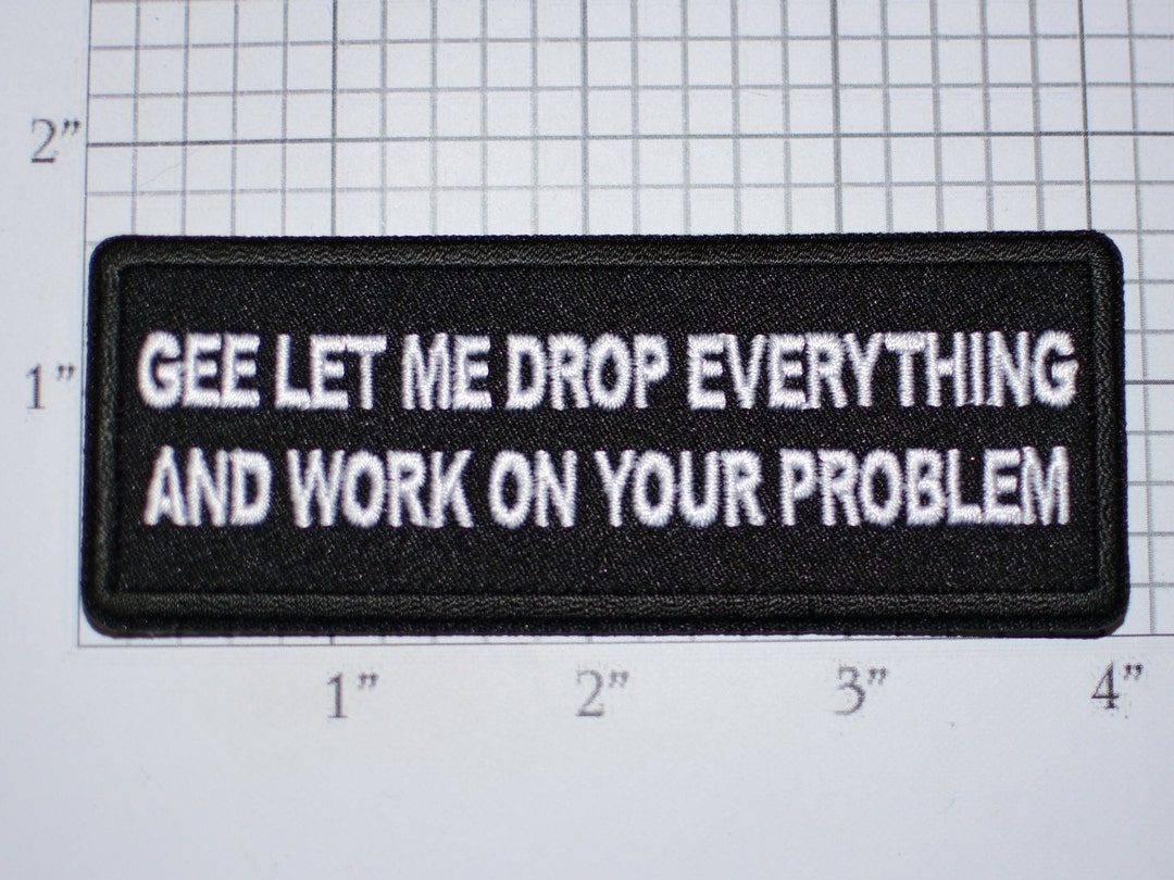 Gee Let Me Drop Everything and Work on Your Problem Funny Iron-on ...