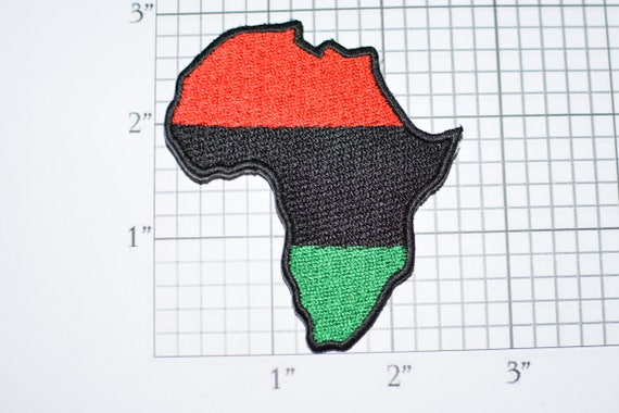 Pan African Rare Vintage Iron-on Embroidered Patch Black | Etsy