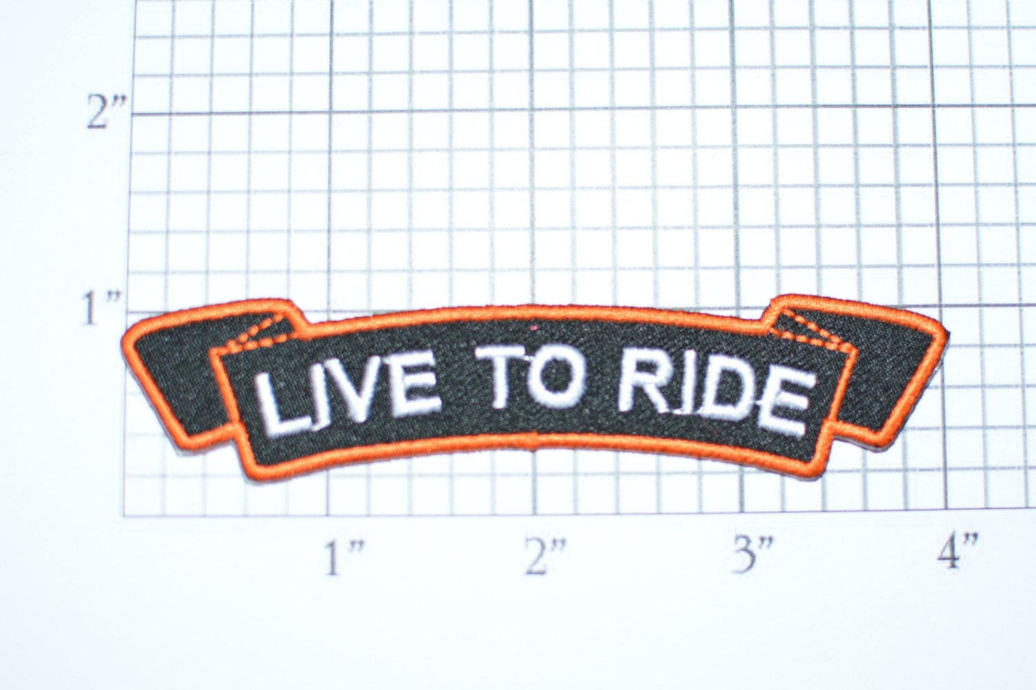 Live To Ride Ribbon Patch, Classic Rider Motto Iron-on Patch Biker ...