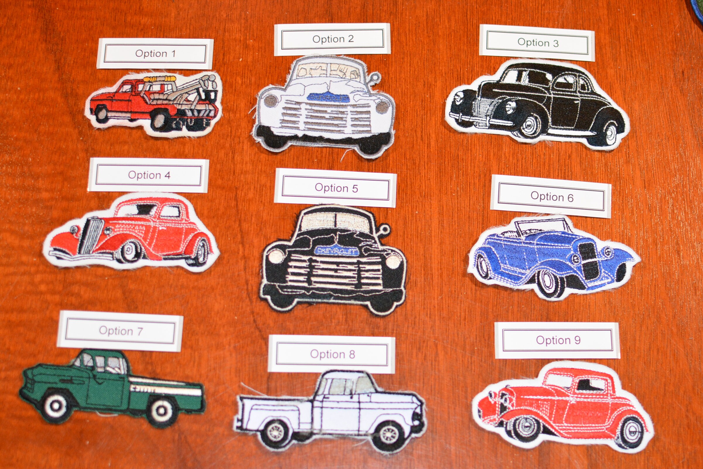 Vintage Classic Car and Truck Hand-Cut Embroidered Clothing Patches ...