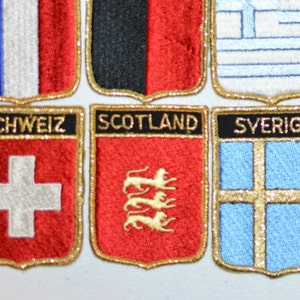 World Travel Patches Vintage Embroidered Patch Gold Threading Sew-on ...