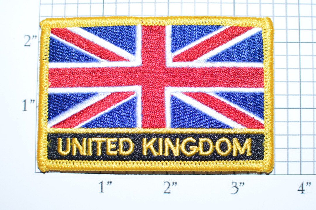 UNITED KINGDOM UK Flag Iron-on Patch Jacket Patch Travel Trip Souvenir ...