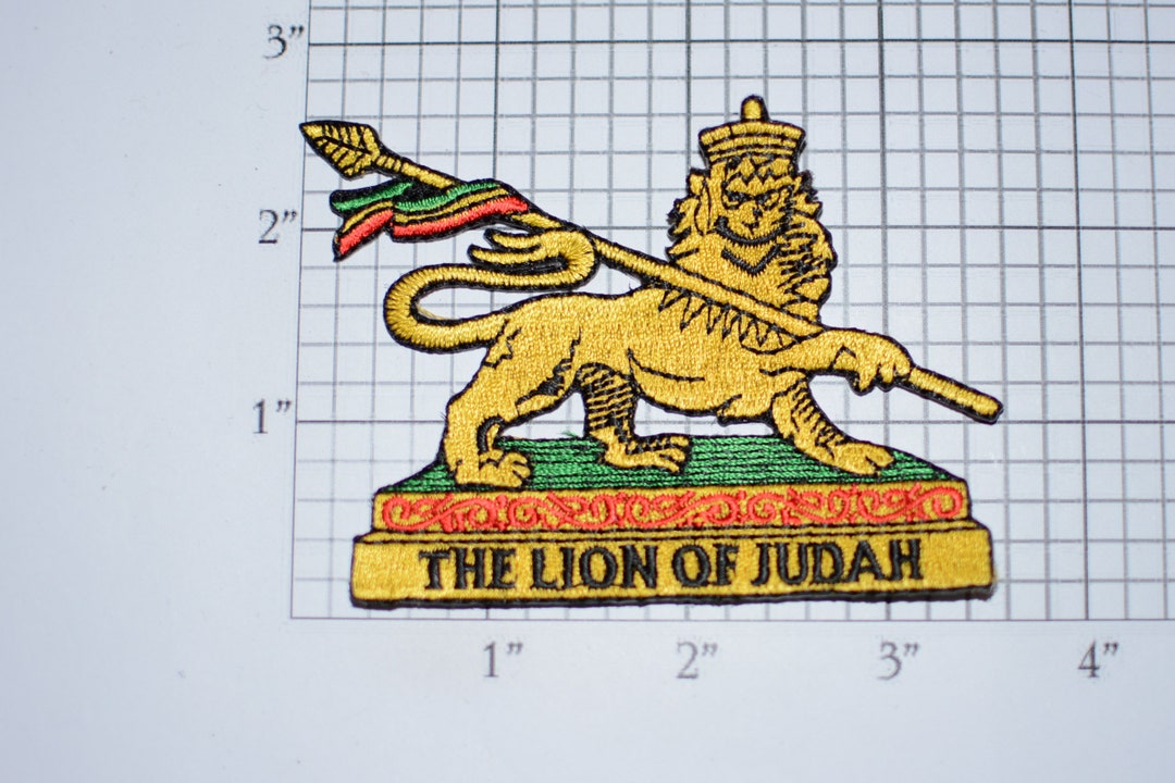 Lion of Judah Ethiopia Iron-on Embroidered Clothing Patch Emblem Badge ...