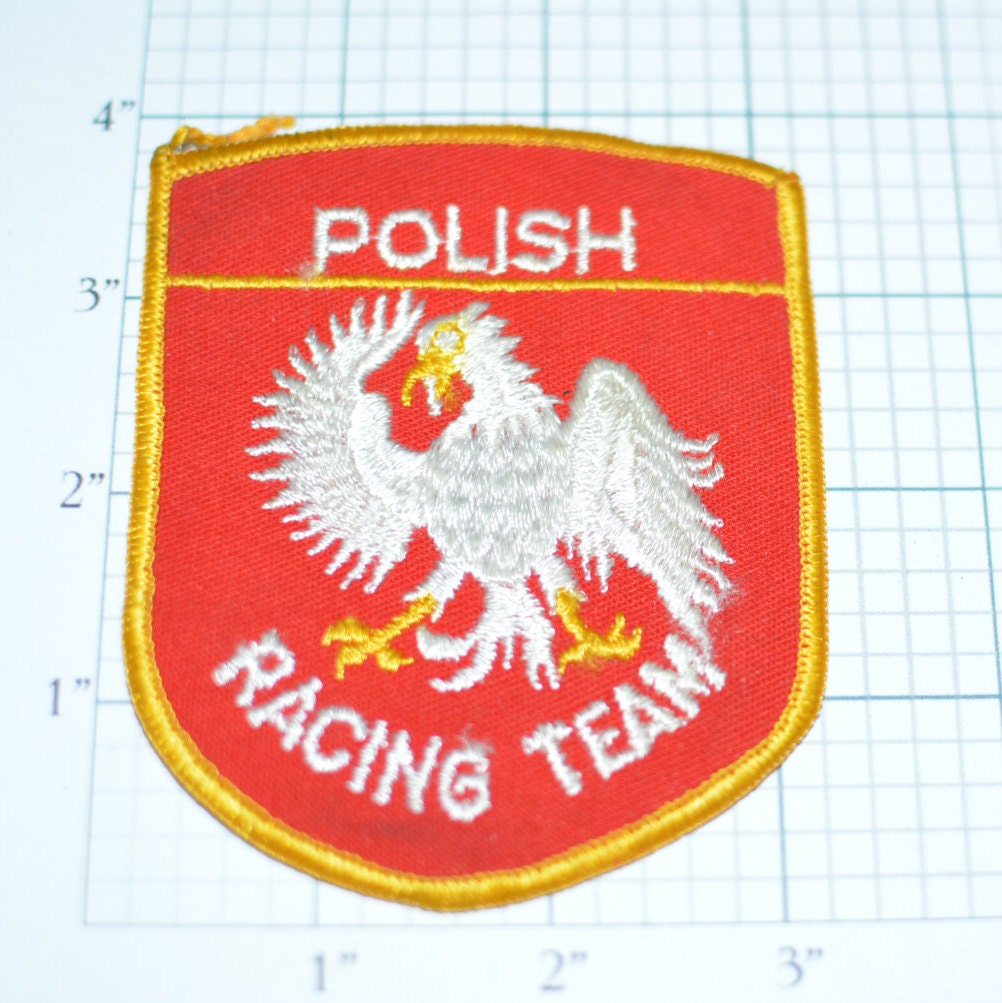 Polish Racing Team Sew-On Vintage Embroidered Clothing Patch for ...