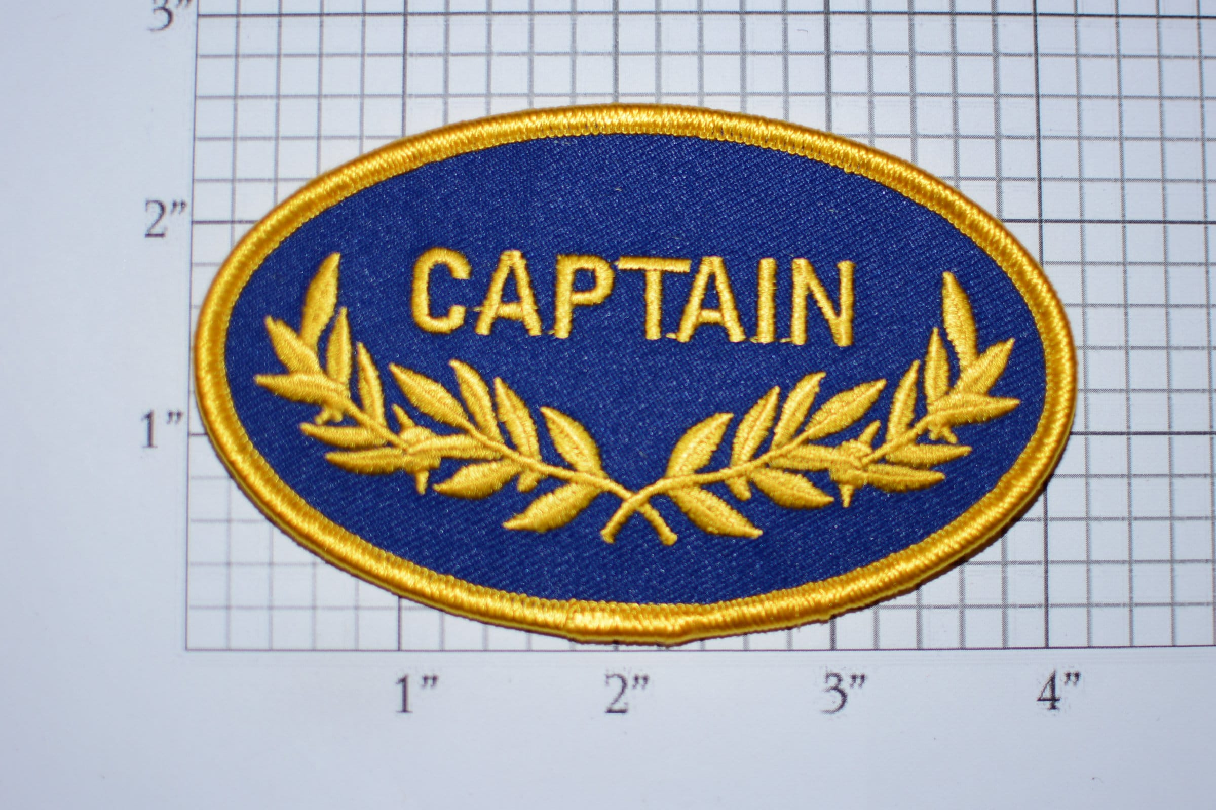 CAPTAIN Iron-on Embroidered Clothing Patch for Jacket Vest Shirt ...