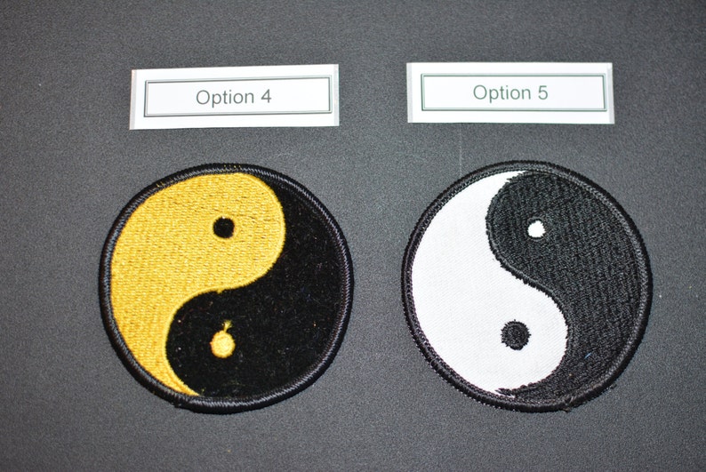 Yin & Yang Vintage Iron-on Embroidered Clothing Patch, Yin Yang ...