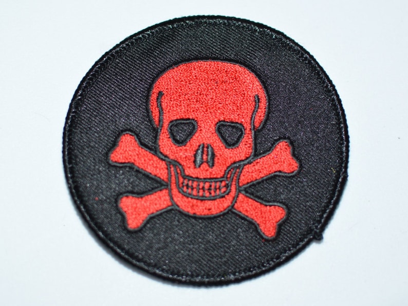 Skull & Crossbones Patch Biker Patch Iron-on Patch Embroider | Etsy
