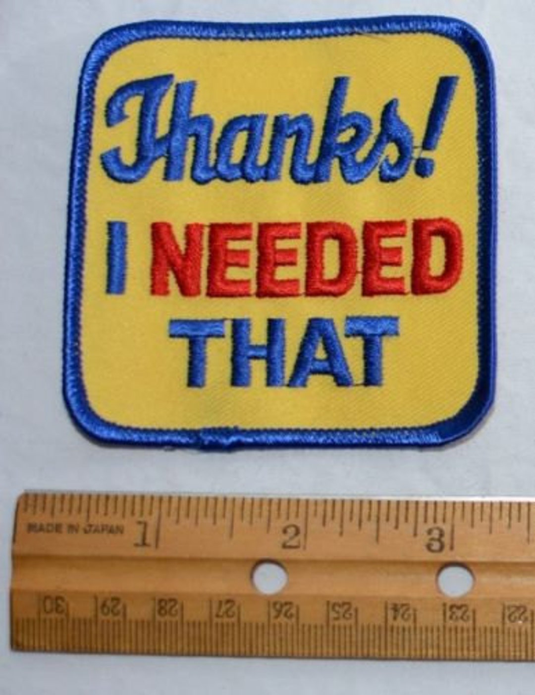 Thanks I Needed That Iron-on Vintage Embroidered Clothing Patch for ...